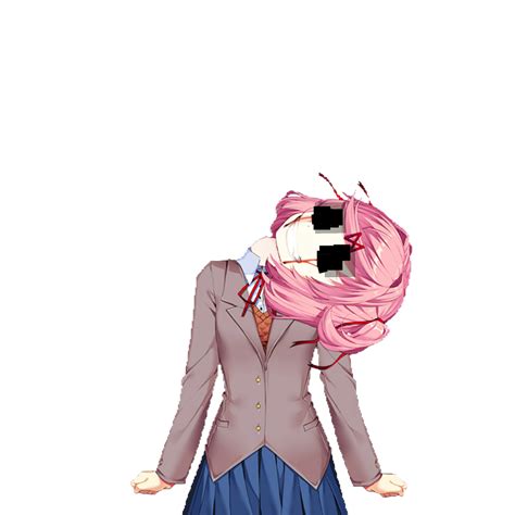 Ghost Natsuki Sprite With Blood And Black Stuff Rddlc
