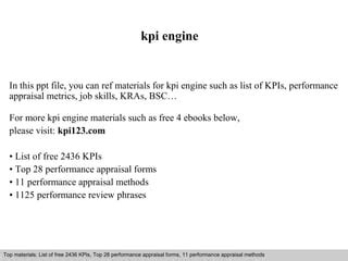 Kpi Engine PPT Free Download