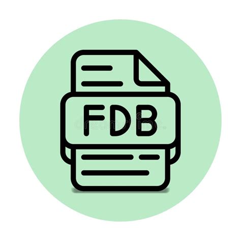 Fdb File Type Icon Files And Document Format Extension With An