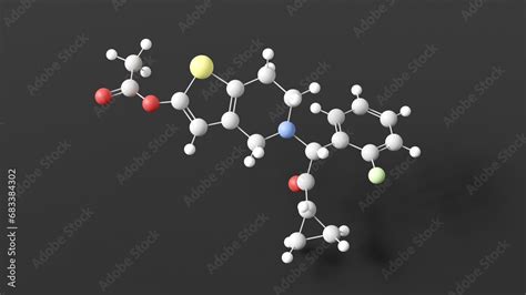 Prasugrel Molecular Structure Platelet Aggregation Inhibitors Ball