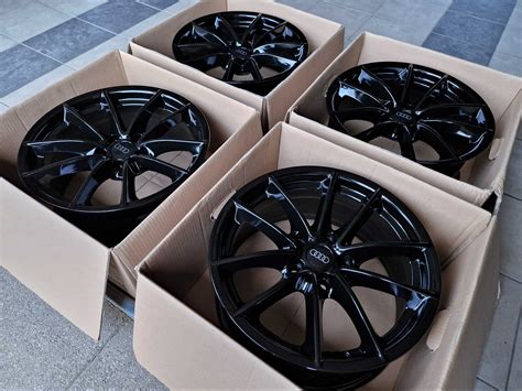 Alufelgi 17 5x112 Audi A4 A5 A6 A7 A8 Q3 Q5 Czarne 385 Żory • Olx Pl