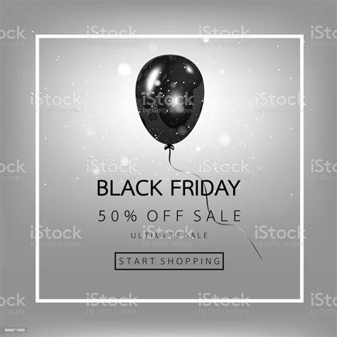 검은 금요일 판매 포스터 회색 배너 배경에 검은 풍선 벡터 일러스트 레이 션 0명에 대한 스톡 벡터 아트 및 기타 이미지 0명 3차원 형태 개념과 주제 Istock