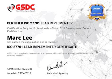 Iso 27701 Lead Implementer Certification Iso 27701 Li Gsdc