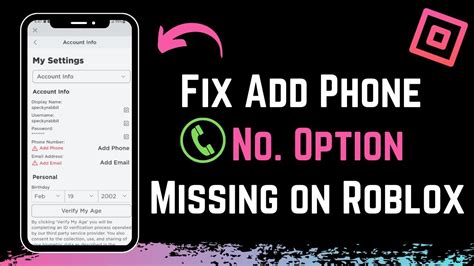 how to fix add phone number option missing in roblox youtube