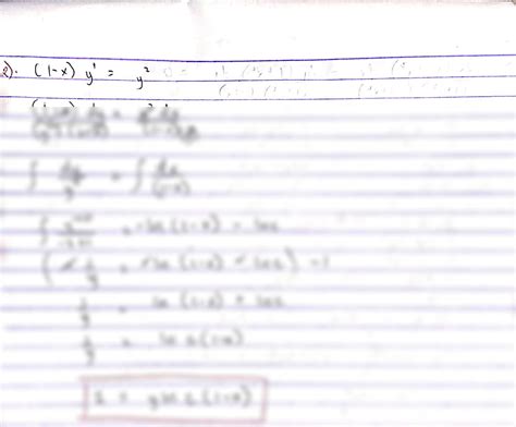 Solution Differential Equation Separation Of Variables Problem