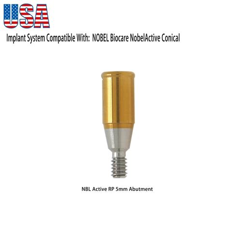 Us Implant Locator Abutments Fits Nobel Active Male Caps Dental Np Rp 1
