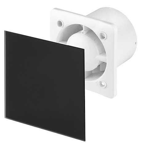 Arezzo 100mm Turbo Extractor Fan Pull Cord Switch Black Glass