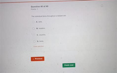solved question 40 ﻿of 40points 1the individual items