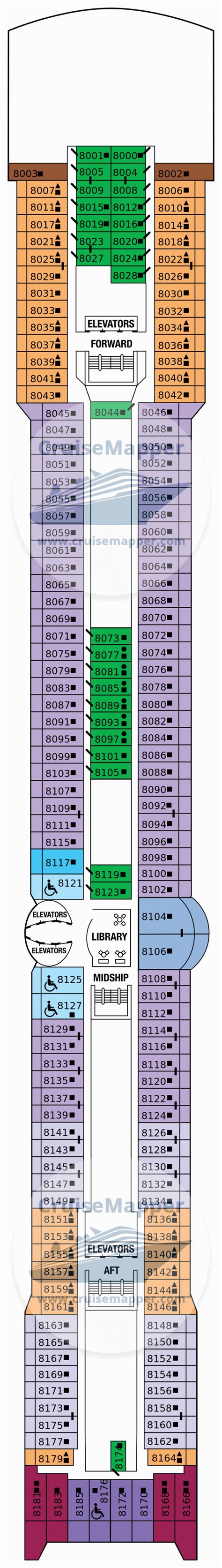 Celebrity Infinity Deck 8 Plan Cruisemapper