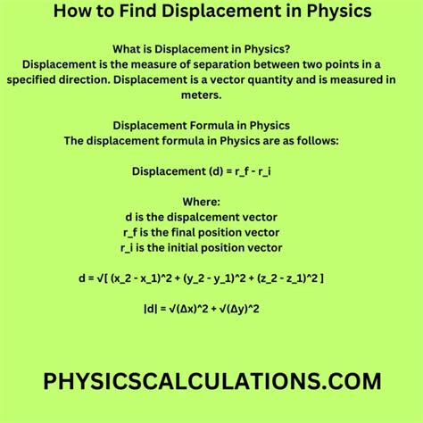 How To Find Displacement In Physics
