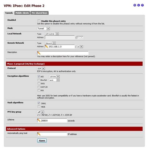 Site To Site Ipsec Vpn Between Cisco Asa And Pfsense