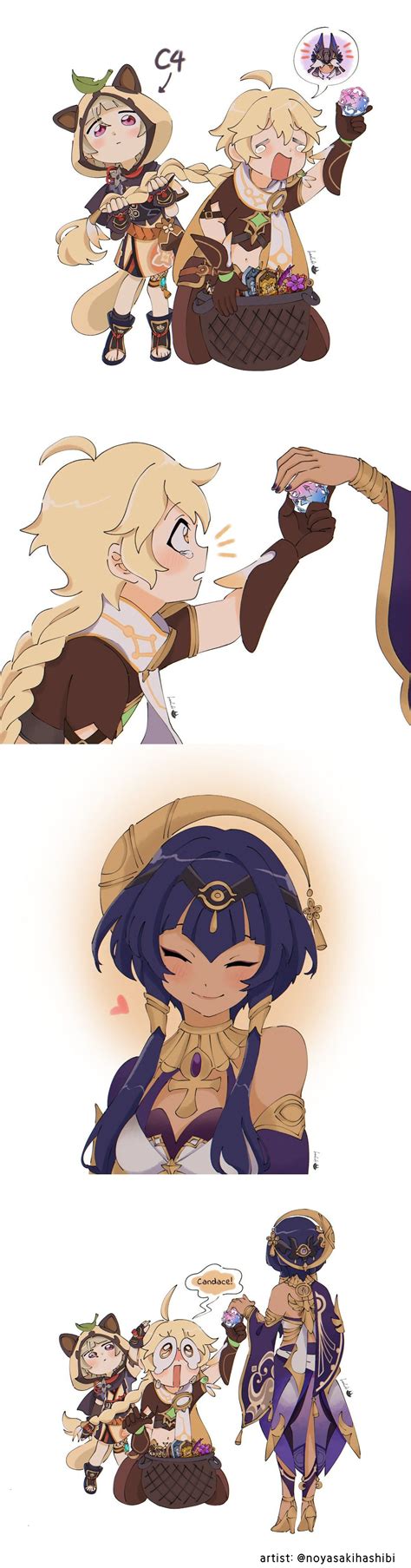 Cyno And Candace Wishing Session Character Art Anime Chibi Anime Funny