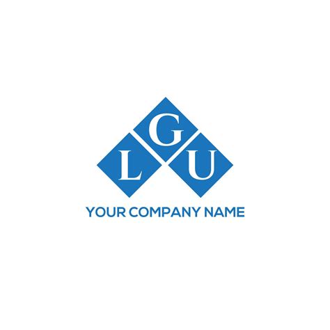 Lgu Letter Logo Design On White Background Lgu Creative Initials