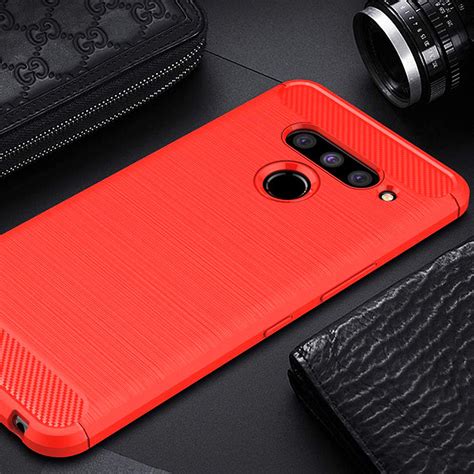 Flexi Slim Carbon Fibre Case For Lg V Thinq Red