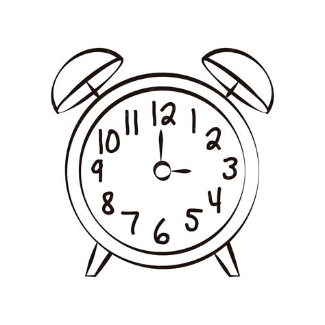 Premium Vector Vector Line Art Of Alarm Clock Vector Illustration