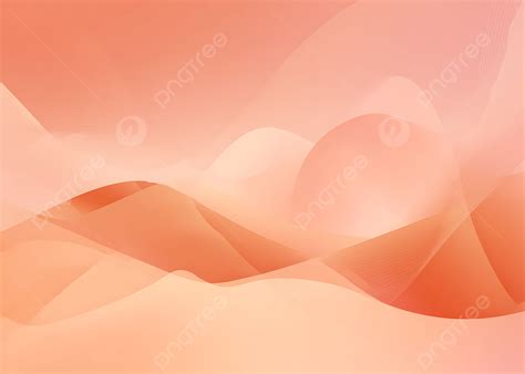 Abstract Peach And Coral Wave Background Design With Soft Flowing Curves For Elegant Visuals