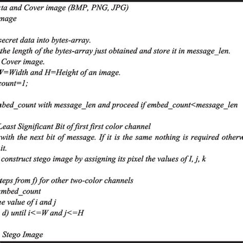 Embedding Algorithm The Embedding Process Is As Follows Download Scientific Diagram