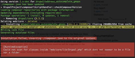 errors installing with composer [ 2971956]