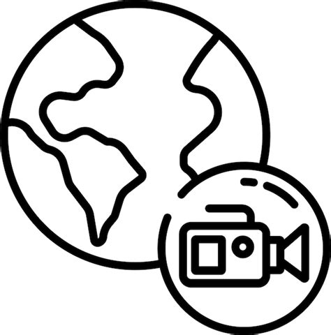 Premium Vector Globe Outline Vector Illustration