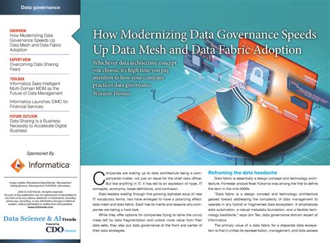 Eguide How Modernizing Data Governance Speeds Up Data Mesh And Data Fabric Adoption Cdotrends