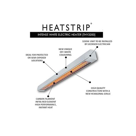 Heatstrip Intense Heater White 3200w Archipro Nz