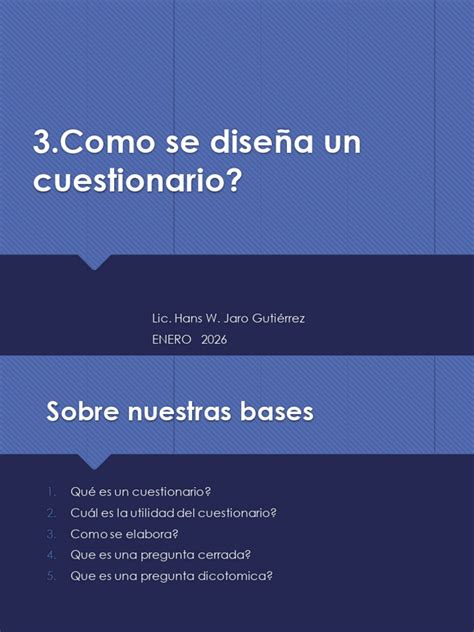Diseño Efectivo De Cuestionarios Pdf Cuestionario Metodología De