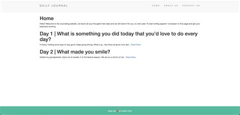 GitHub Prk Daily Journal A Journaling Website Made Using Bootstrap Node Js And MongoDB