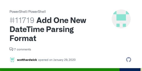 Add One New Datetime Parsing Format · Issue 11719 · Powershell