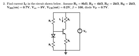 Find Current IC In The Circuit Shown Below Assume Chegg Com