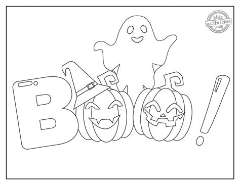 Boo Halloween Coloring Pages
