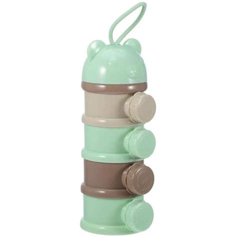 Anqtovp 4layer Stackable Milk Powder Container Silicone Travel Formula