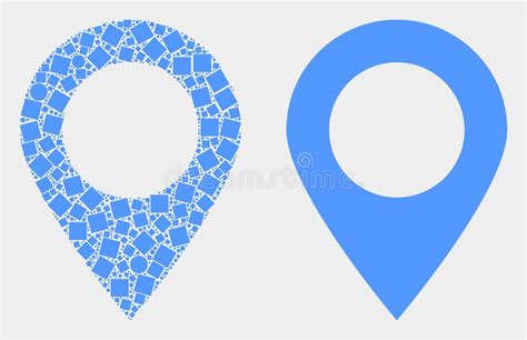 Pixelated And Flat Vector Map Marker Icon Stock Vector Illustration
