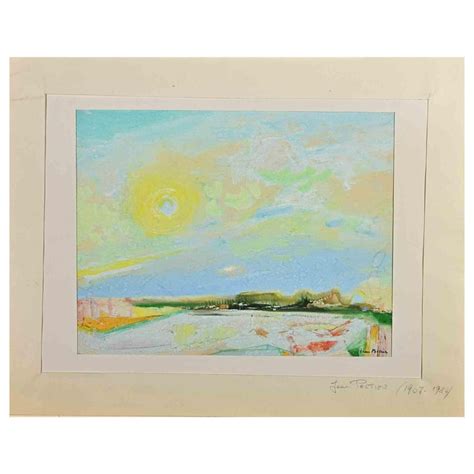 Jean Peltier Landscape Original Watercolor By Jean Peltier Mid