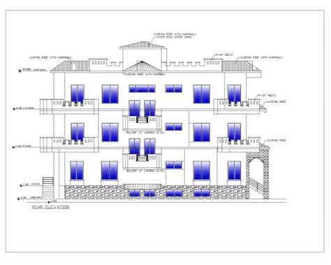 Usa 2d Multistory Elevations Commercial Building Dwg 28 Thousands Of Free Cad Blocks