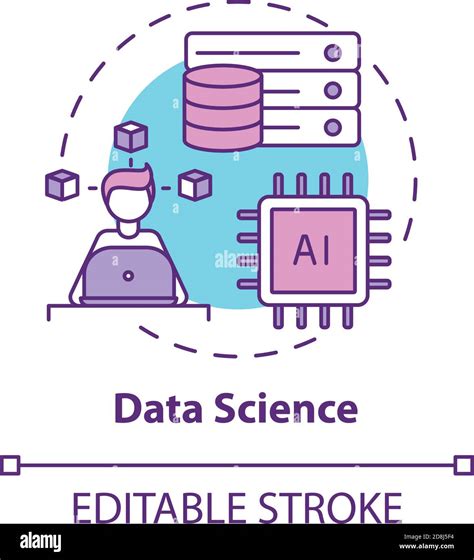 data science concept icon stock vector image and art alamy