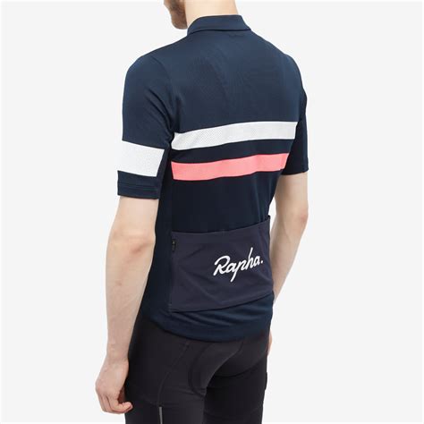 Rapha Brevet Jersey Dark Navy High Vis Pink And White End Ar