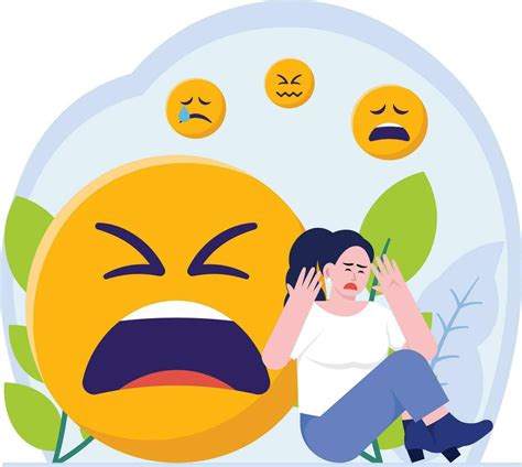 Woman Reaction Sad Emoji Illustration 25390796 Vector Art At Vecteezy
