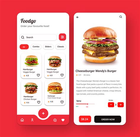 Burger App Ui Design In 2025 Ux Design Ui Ux Design Mobile App