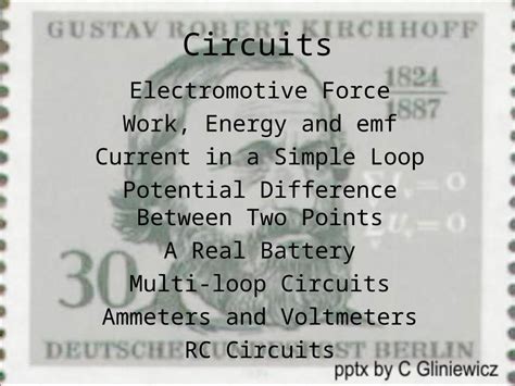 Ppt Circuits Electromotive Force Work Energy And Emf Current In A