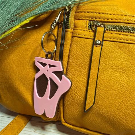Personalized Ballet Keychain Bag Tag Multiple Color Combos Etsy In