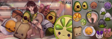 Second Life Marketplace 10 Yokai Yammy Pillows Sweet Biscuit
