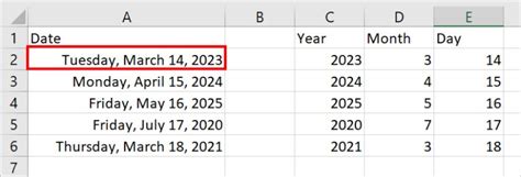 How To Separate Dates In Excel