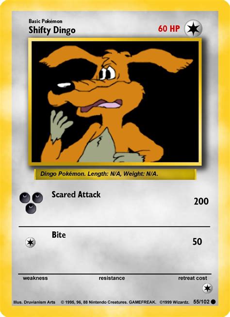 Shifty Dingo Pokemon Card By Baxtertheartdragon On Deviantart