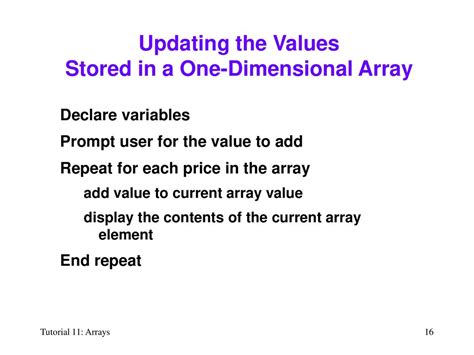 Tutorial 11 Arrays Tutorial 11 Arrays Ppt Download