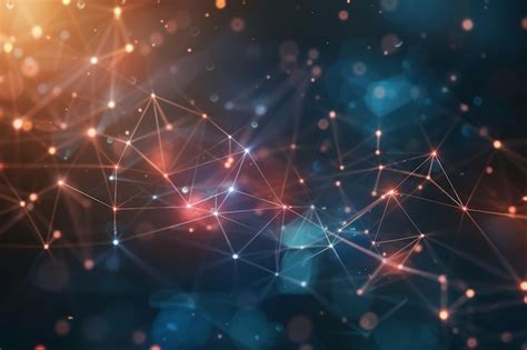 Abstract Glowing Connecting Dots And Lines Background Network Connection Wallpaper Generative Ai