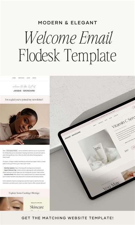 Modern And Elegant Welcome Email Template Flodesk Email Inspiration