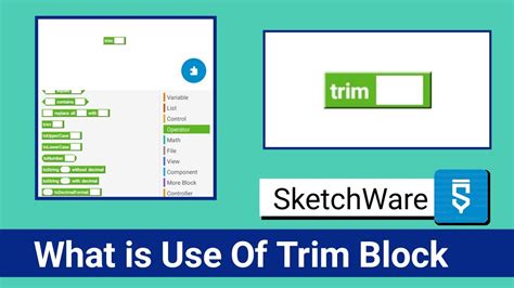 What Is Use Of Sketchware Trim Operator Blocks In Hindi Youtube