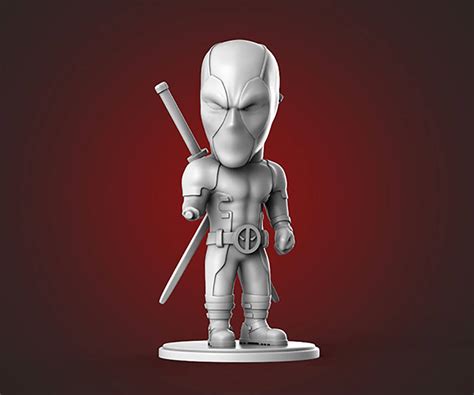 Chibi Deadpool 3d Model By 3dmodeldesigner