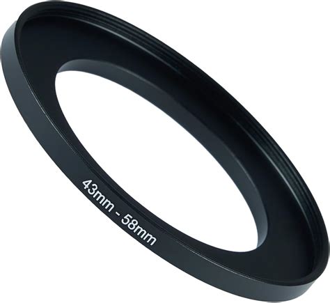 Gznly 43mm To 58mm Step Up Adapter Rings Filter Adapter