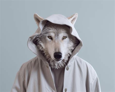 Wolf In Hood Jacket Sheeps Clothing Generative Ai Illustration Stock